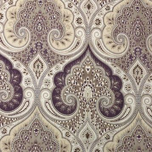 Spades Purple Floral Linen Damask Drapery Fabric - SW53438 | Fashion ...